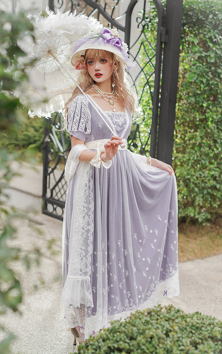 Miss Point -A Glimpse of You- V Neckline Lolita OP Dress